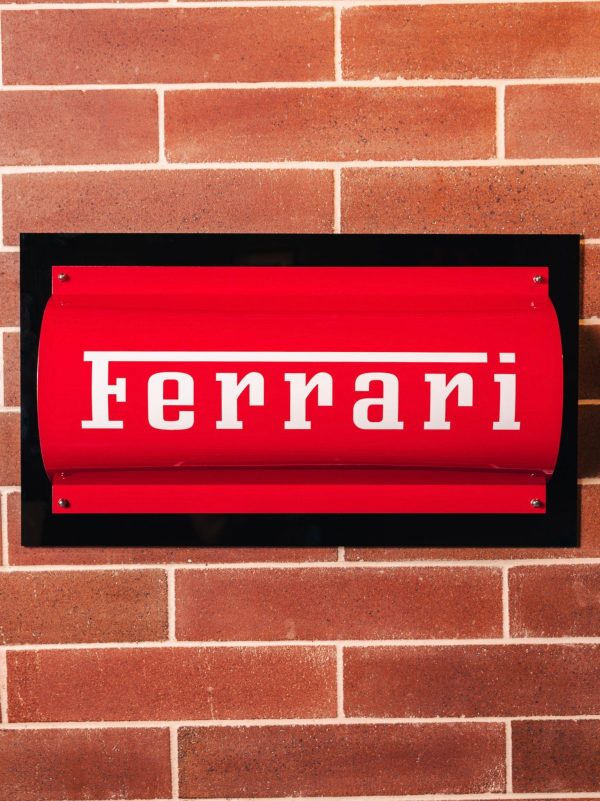 Ferrari Metal Acrylic Sign – ZS Classics