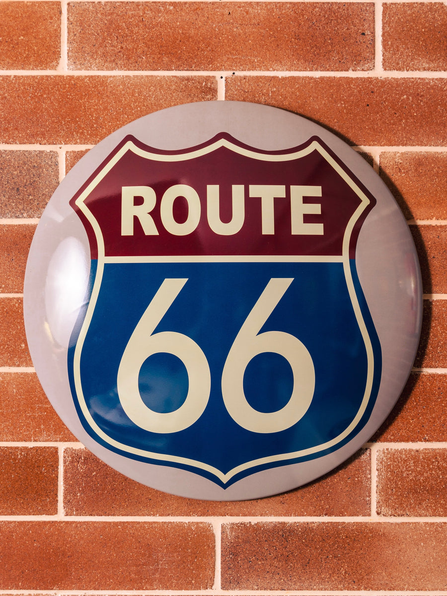 Route 66 Metal Sign Round – ZS Classics