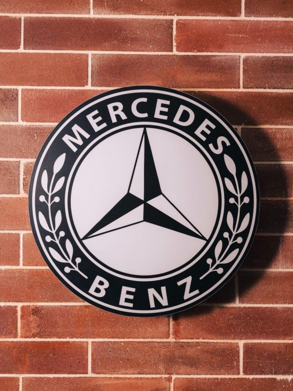 Mercedes Benz LED Sign White – ZS Classics